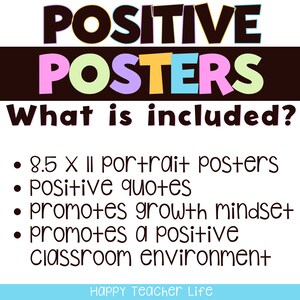 Classroom Positive Quotes Posters, Motivational Signs, Motivational ...