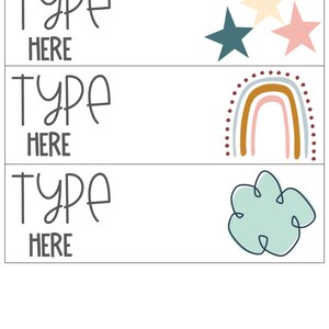 Boho Rainbow 3-drawer Classroom Labels EDITABLE Classroom - Etsy