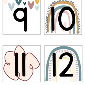 Classroom Boho Rainbow Number Labels 1-100 for Lockers. Student Work ...