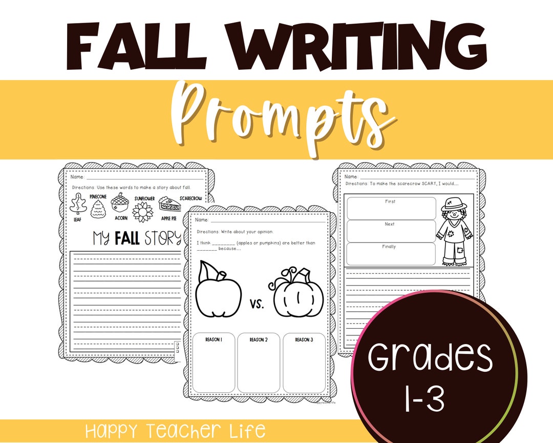 Fall Writing Prompts, Fall Journal Prompts Fall Writing Centers, Fall ...