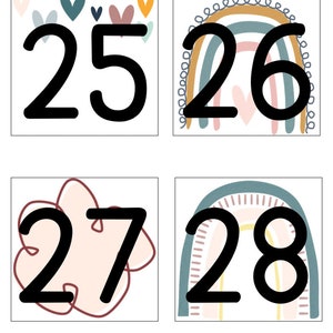 Classroom Boho Rainbow Number Labels 1-100 for Lockers. Student Work ...