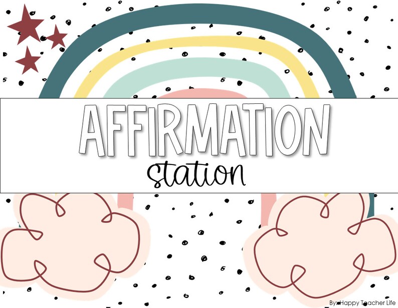 Boho Rainbow Affirmation Station - Etsy