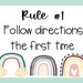 Boho Rainbow Editable Classroom Rules - Etsy