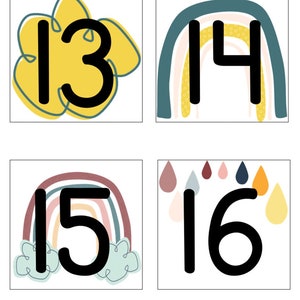 Classroom Boho Rainbow Number Labels 1-100 for Lockers. Student Work ...