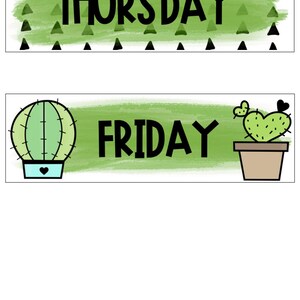 Cactus Plant Themed Editable Drawer Labels for the Classroom - Etsy