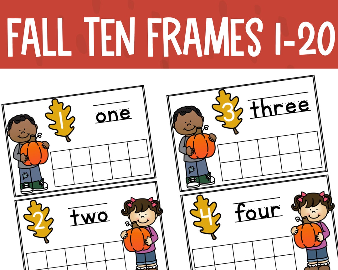 Fall Themed Ten Frames Math Activity for Number Recognition, Counting ...