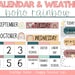 Modern Boho Rainbow Classroom Decor - Calendar and Weather Set - Etsy