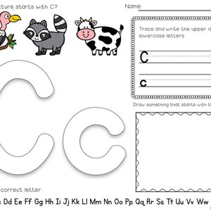 Alphabet Playdough Activity Mats for Preschool, Kindergarten, Letter ...