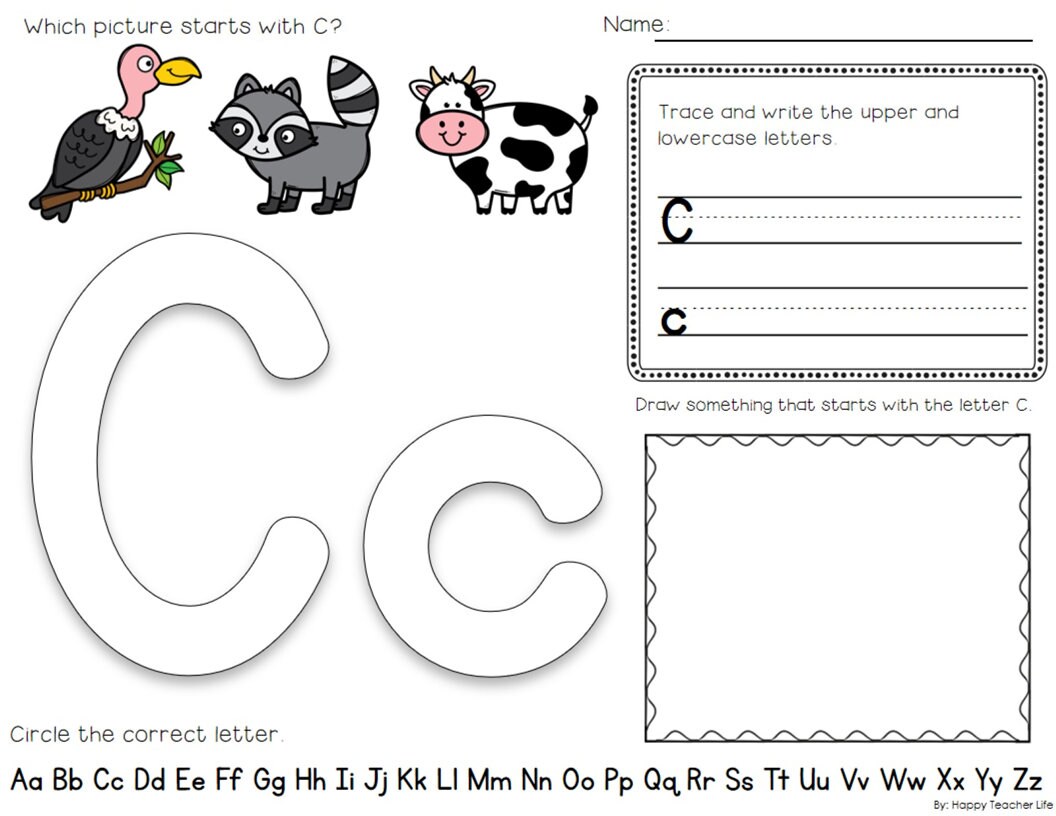 Alphabet Playdough Activity Mats for Preschool, Kindergarten, Letter ...