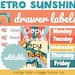 Retro Groovy Themed Editable Drawer Labels | 3-drawer Bins | Classroom ...
