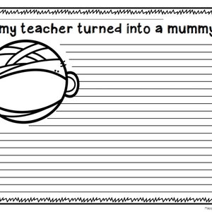 Fun Halloween Writing Prompt for 1st Grade, 2nd Grade, 3rd Grade and ...