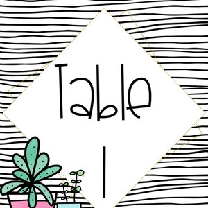 Cactus Plant Themed Classroom Decor, Table Signs, Classroom Tables ...