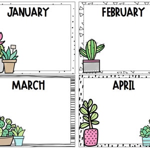 Cactus Plant Themed Birthday Sign | Classroom Decor | Classroom ...