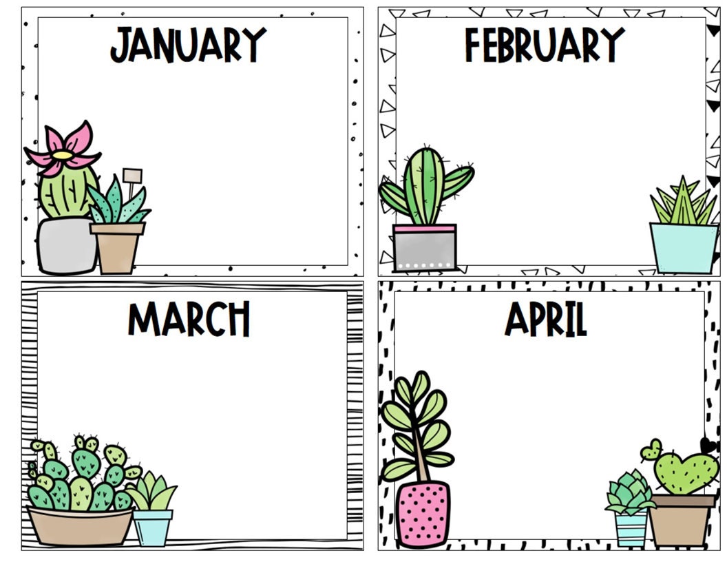 Cactus Plant Themed Birthday Sign Classroom Decor - Etsy