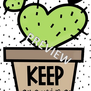 Cactus Plant Themed Classroom Decor Motivational Signs, Motivational ...