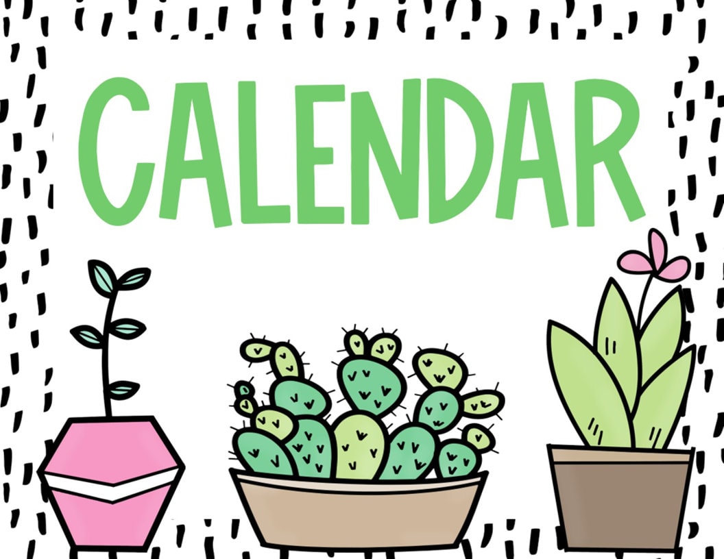Cactus Plant Themed Classroom Decor Calendar and Weather | Classroom ...