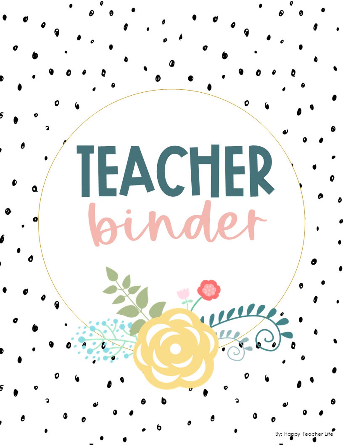 Boho Rainbow Editable Binder Covers With Spines - Etsy