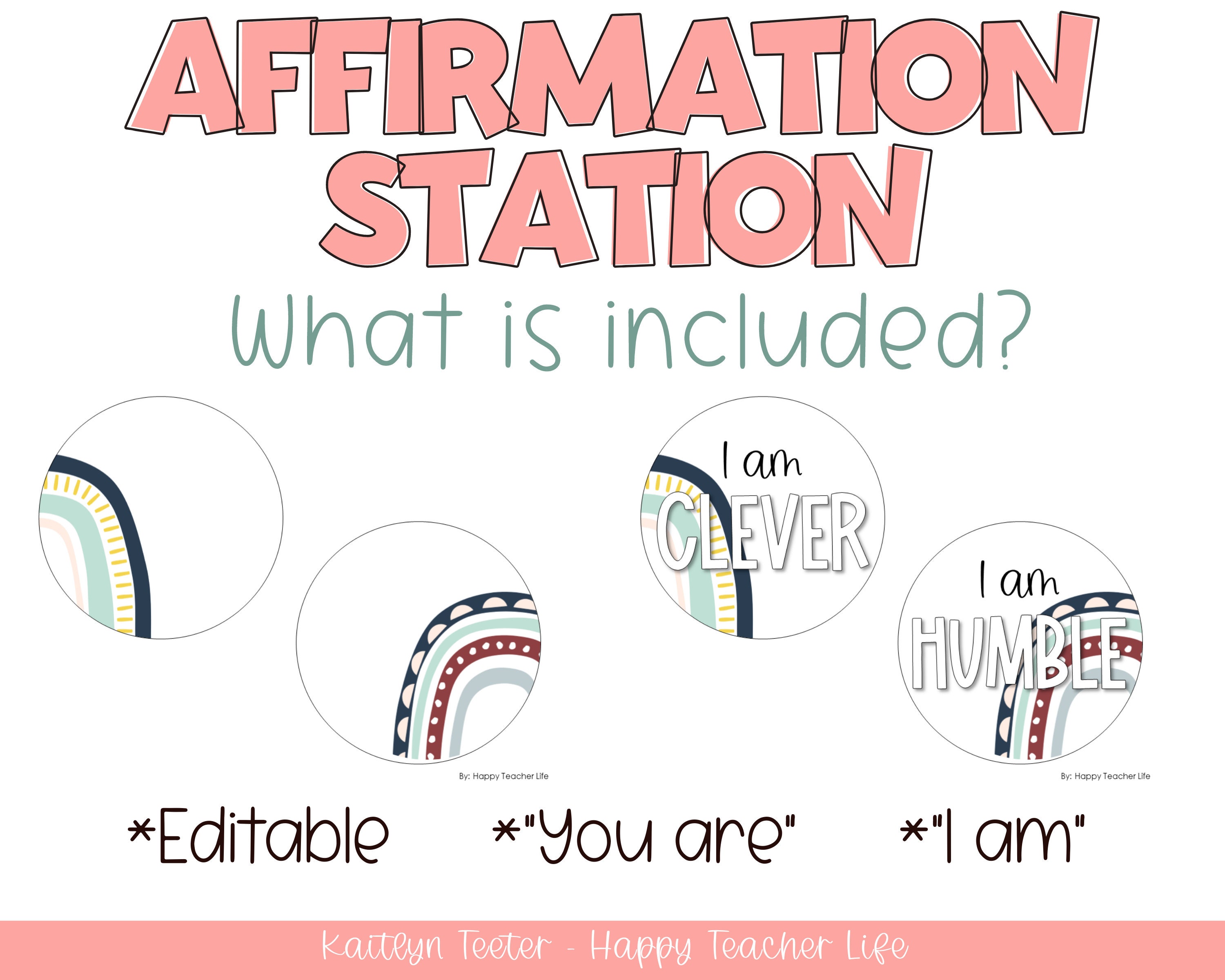 Boho Rainbow Affirmation Station - Etsy