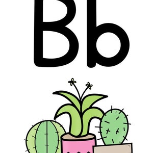 Cactus Plant Themed Alphabet Posters | Classroom Decor - Etsy