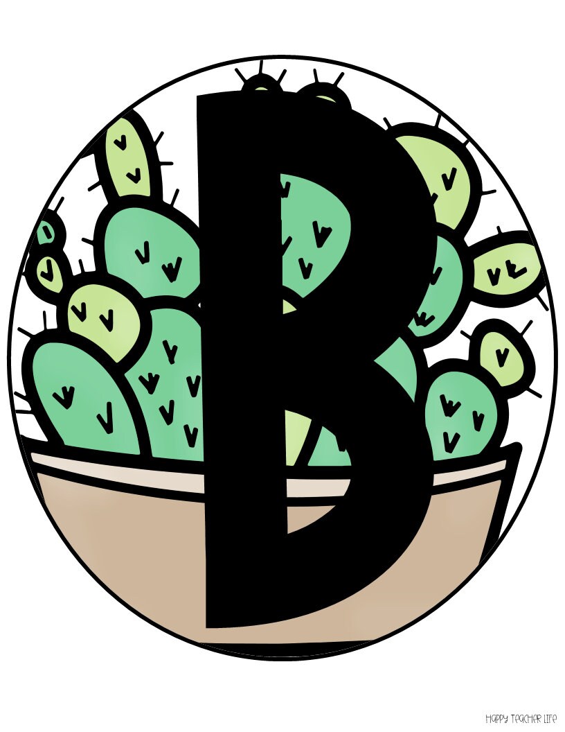 Cactus Plant Themed Classroom Decor Word Wall Headings, Word Wall Cards ...