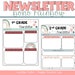 Editable Boho Rainbow Themed Weekly or Monthly Newsletter Template for ...
