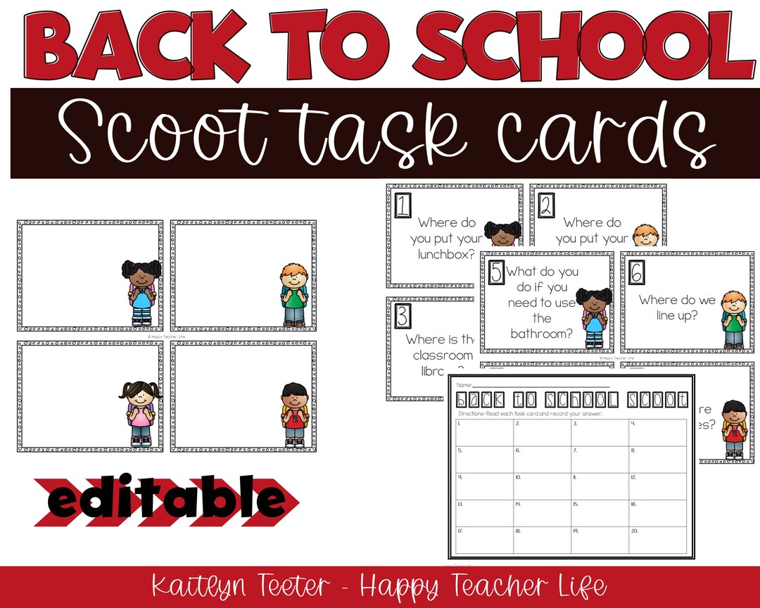 Back to School Activities | Beginning of Year Activities | Routines and ...