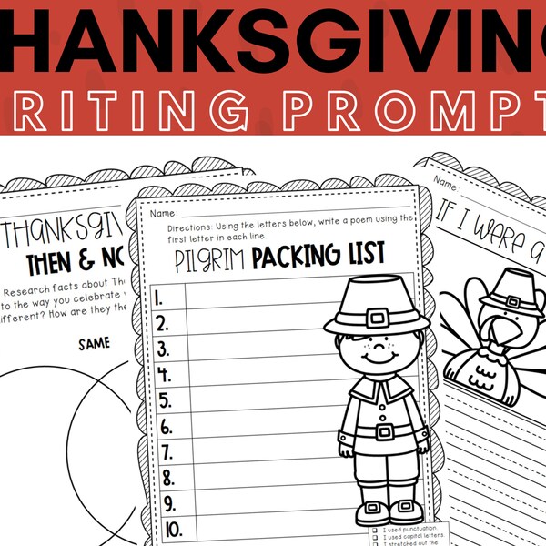 Thanksgiving Writing - Etsy