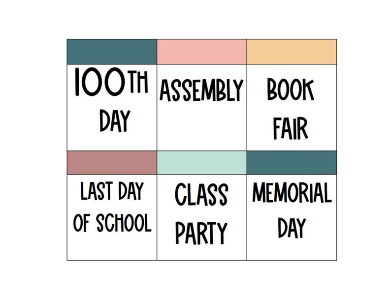 Modern Boho Rainbow Classroom Decor Calendar and Weather Set - Etsy