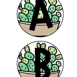 Cactus Plant Themed Classroom Decor Word Wall Headings, Word Wall Cards ...