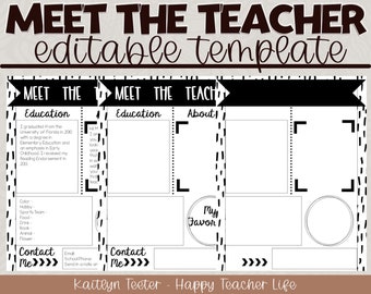 Meet the Teacher Template - Etsy
