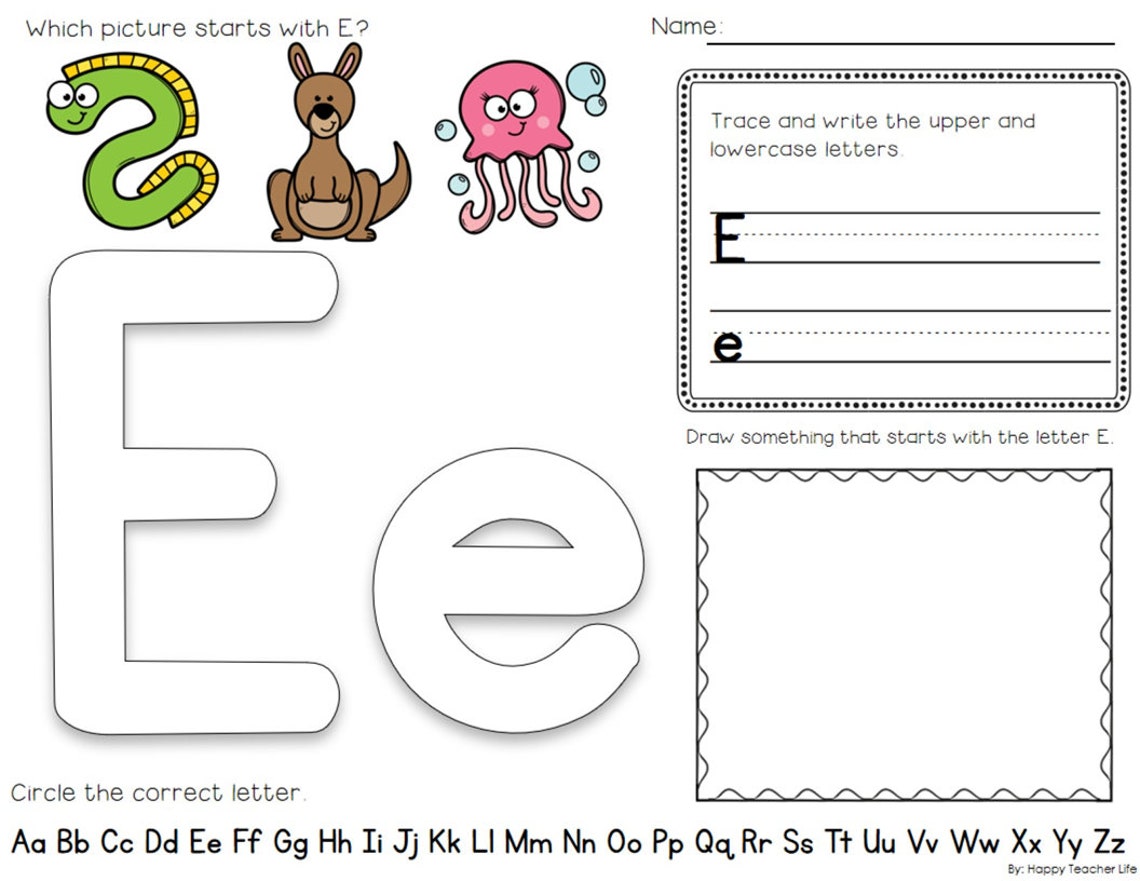 Alphabet Playdough Activity Mats for Preschool, Kindergarten, Letter ...