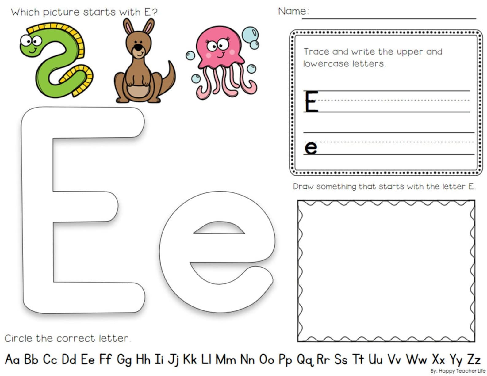 Alphabet Playdough Activity Mats for Preschool, Kindergarten, Letter ...