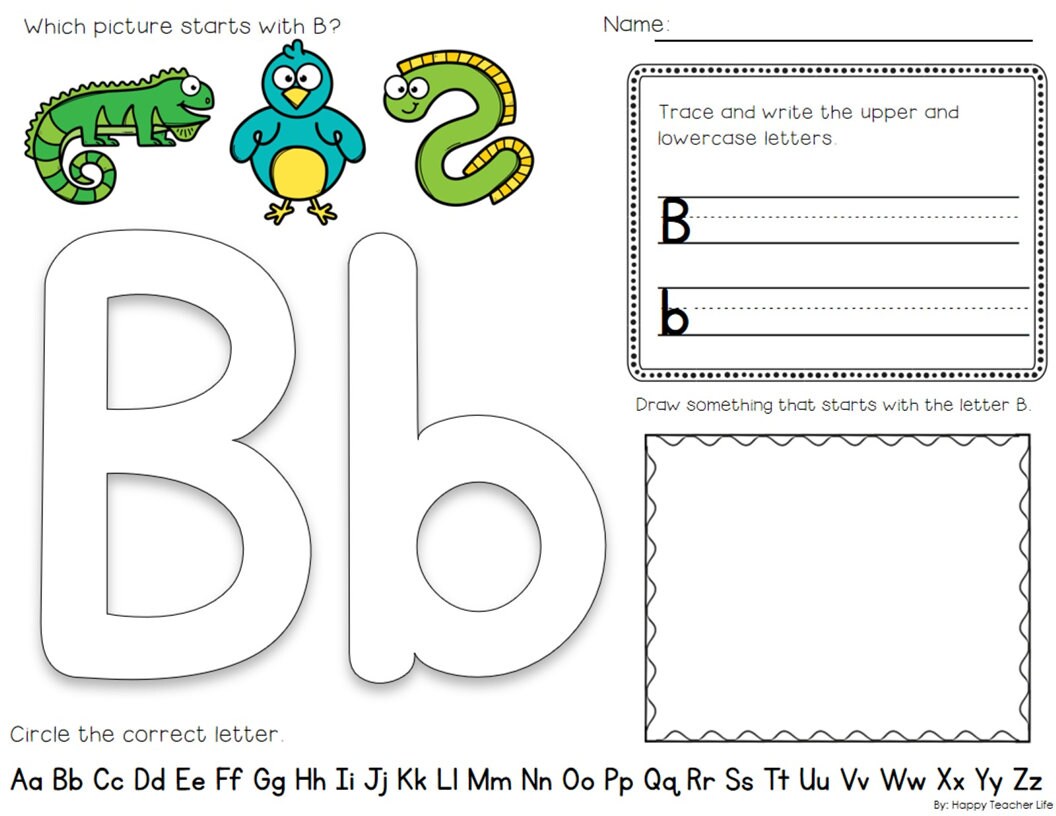 Alphabet Playdough Activity Mats for Preschool, Kindergarten, Letter ...