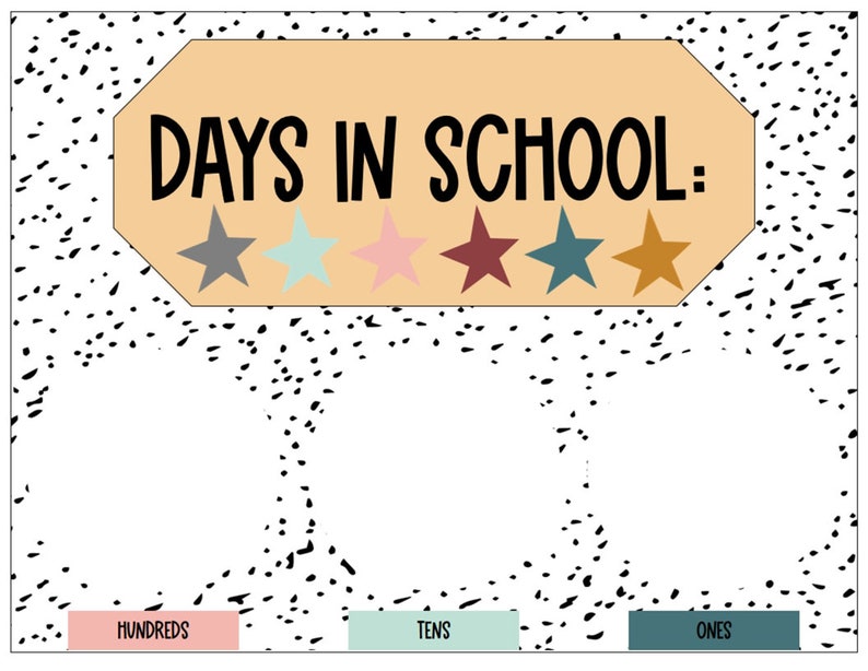 Modern Boho Rainbow Classroom Decor Calendar and Weather Set - Etsy