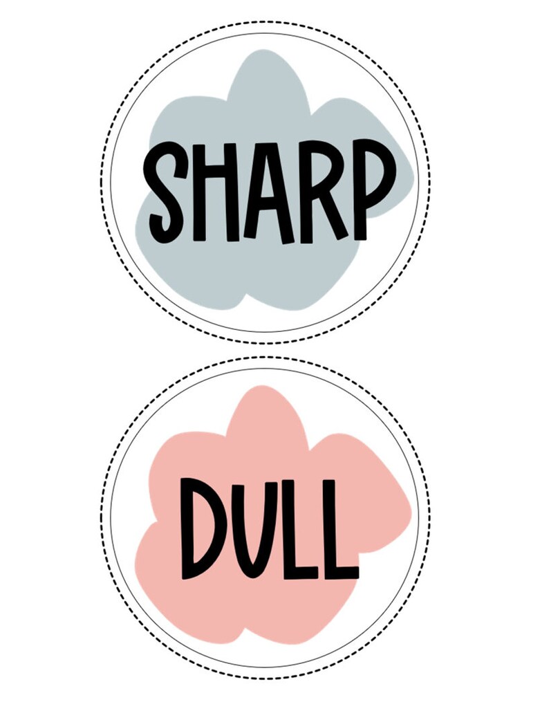 Sharp and Dull Pencil Bin Labels Boho Rainbow | Rainbow Classroom Decor ...