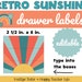 Retro Groovy Themed Editable Drawer Labels | 3-drawer Bins | Classroom ...