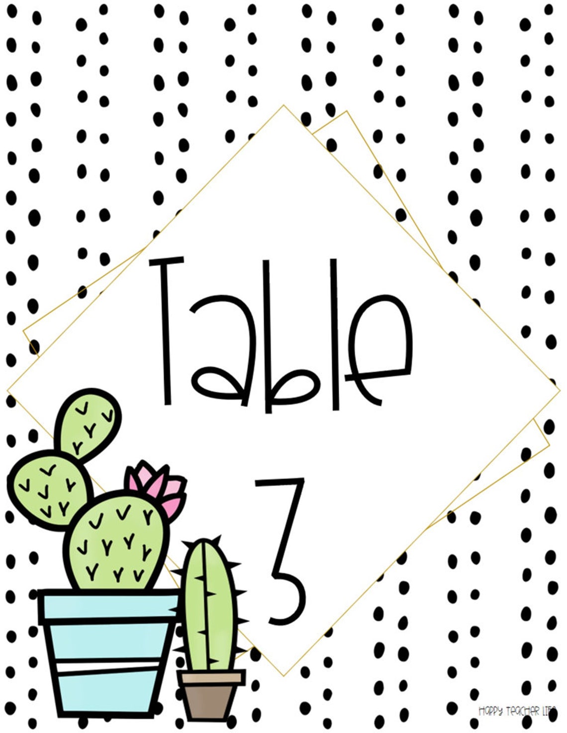 Cactus Plant Themed Classroom Decor, Table Signs, Classroom Tables ...