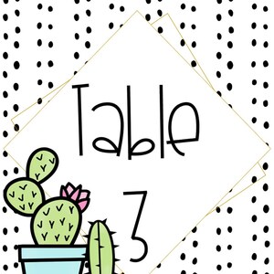Cactus Plant Themed Classroom Decor, Table Signs, Classroom Tables ...