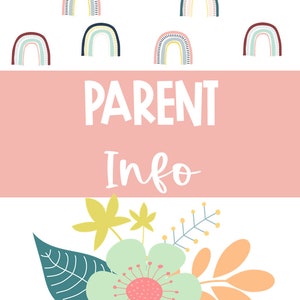 Boho Rainbow Editable Binder Covers With Spines - Etsy