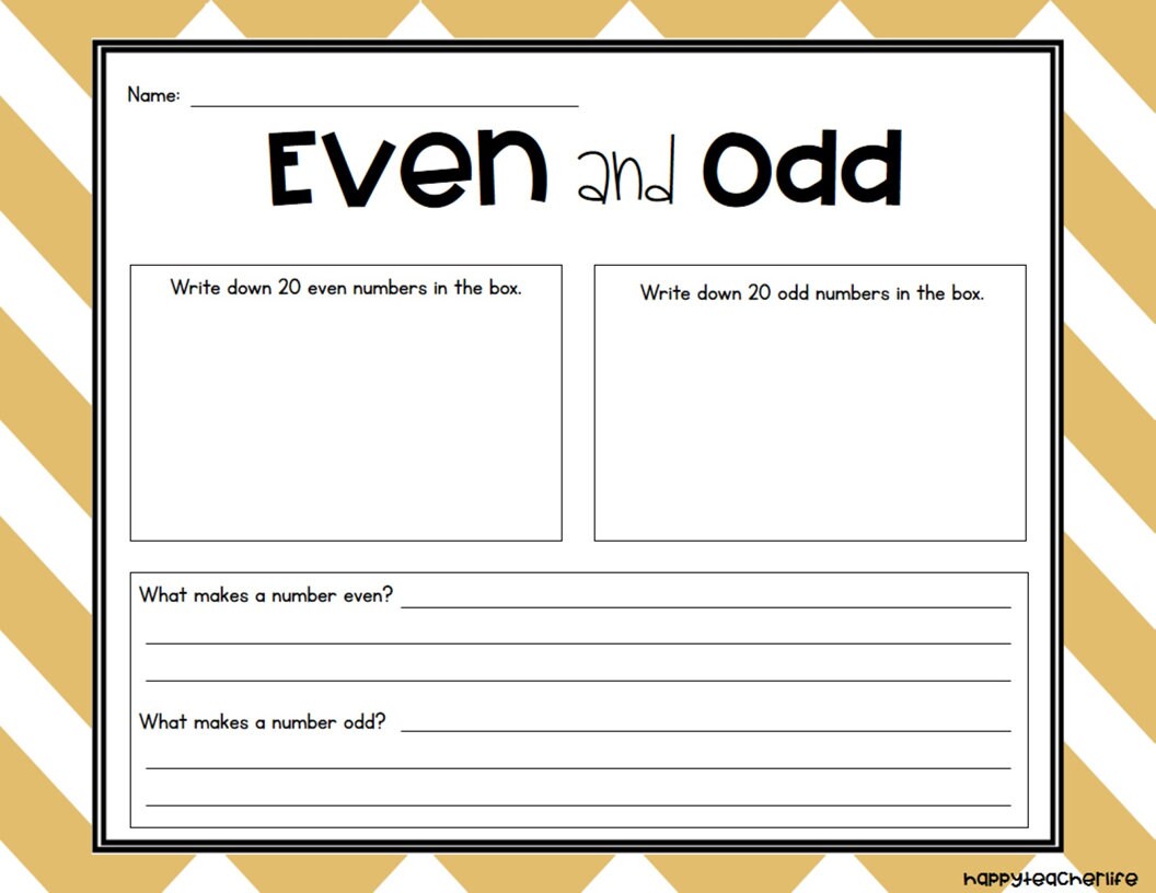 Fall Math Game for Even and Odd Numbers, Number Sort, Hands on Digital ...