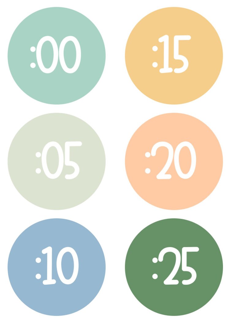 Cactus Plant Themed Clock Labels | Classroom Decor | Clock Display ...