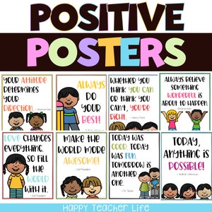 Classroom Positive Quotes Posters, Motivational Signs, Motivational ...