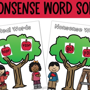 Phonics Word Sort With Short and Long Vowels for Nonsense Words ...