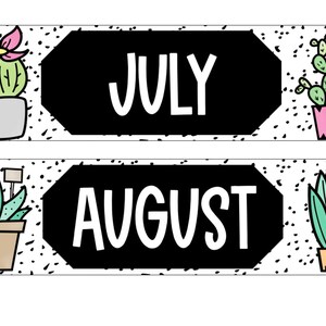Cactus Plant Themed Classroom Decor Calendar and Weather | Classroom ...