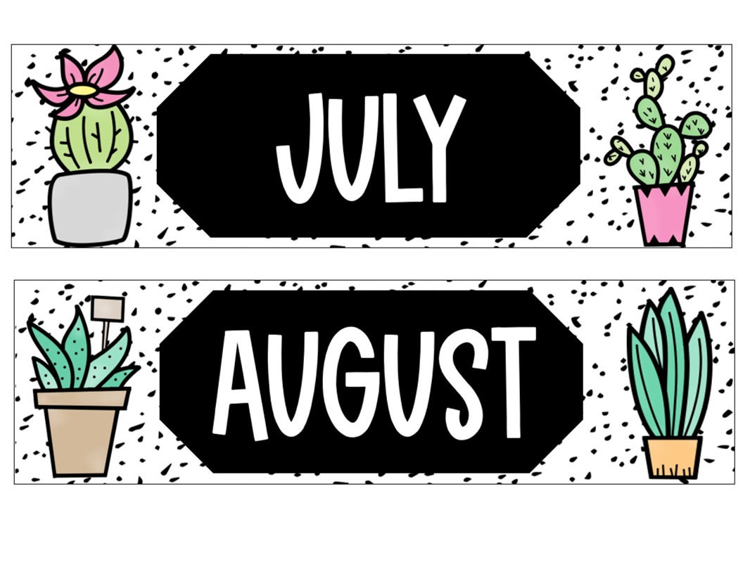 Cactus Plant Themed Classroom Decor Calendar and Weather | Classroom ...