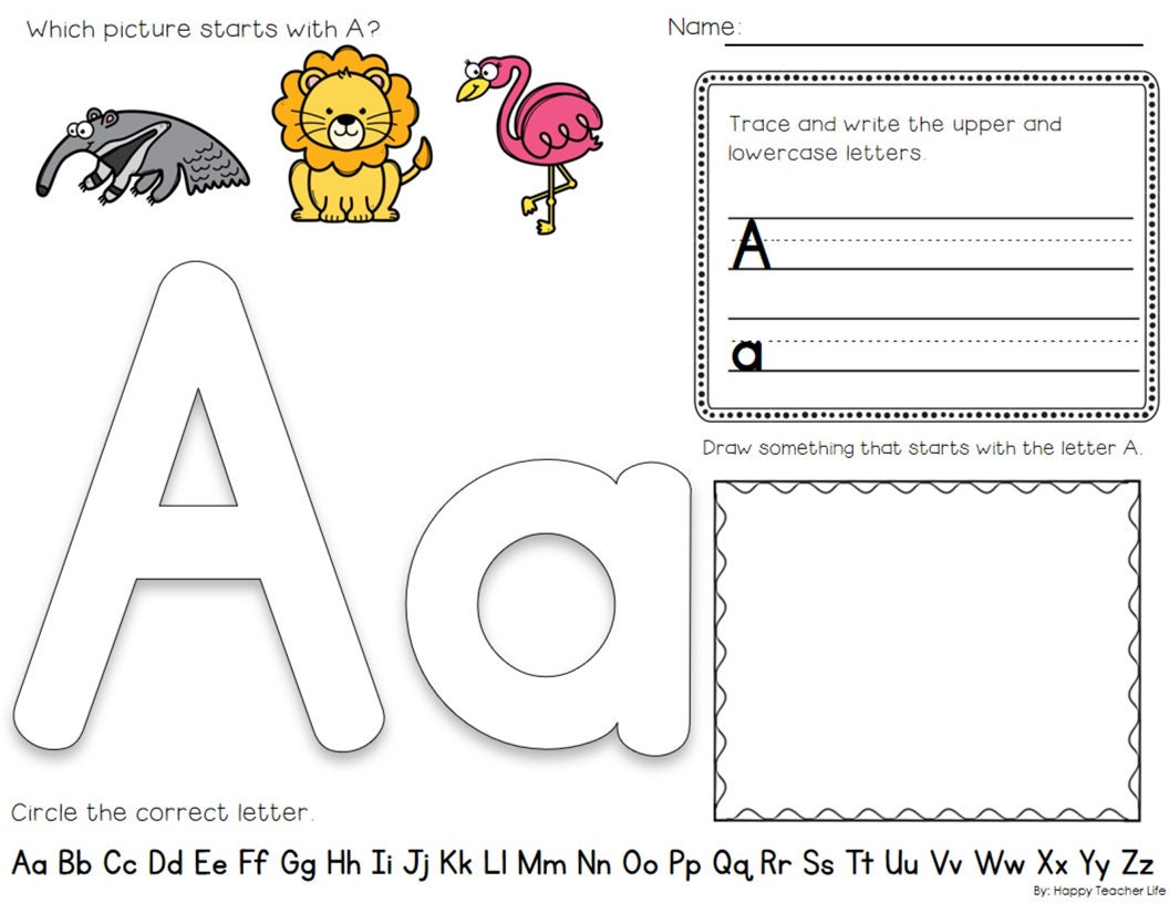 Alphabet Playdough Activity Mats for Preschool, Kindergarten, Letter ...