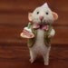 Needle Felt Birthday Mouse With Birthday Cake, Happy Birthday Gift ...