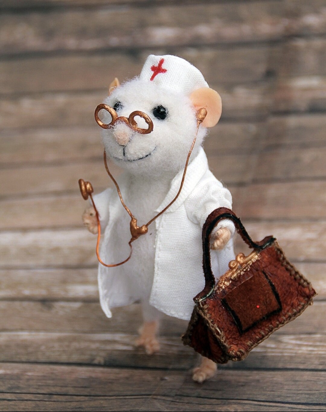Thank You Gift for Doctor Needle Felt Mouse Doctor With - Etsy