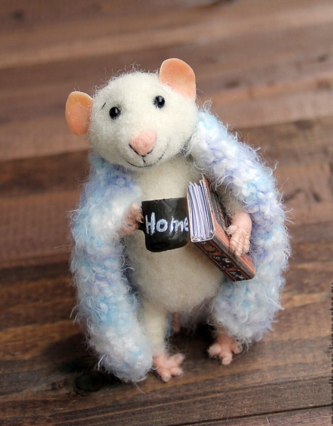 Mouse for Doll House Needle Felt Home Mouse in a Blanket With - Etsy