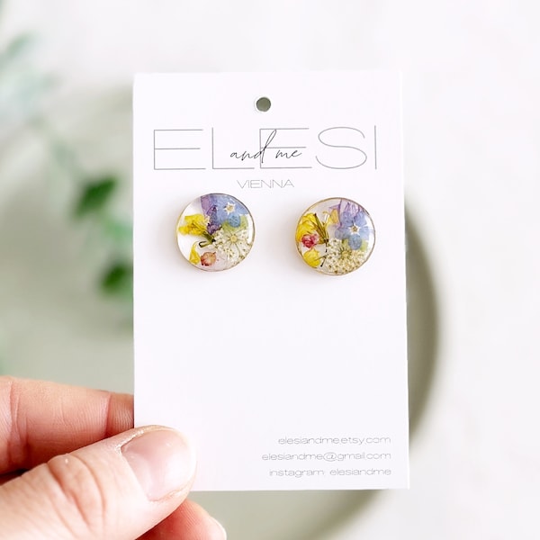 Resin Stud Earrings - Etsy